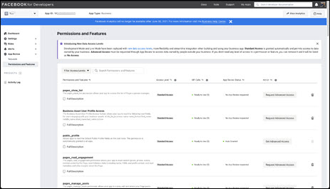 Managing Facebook App